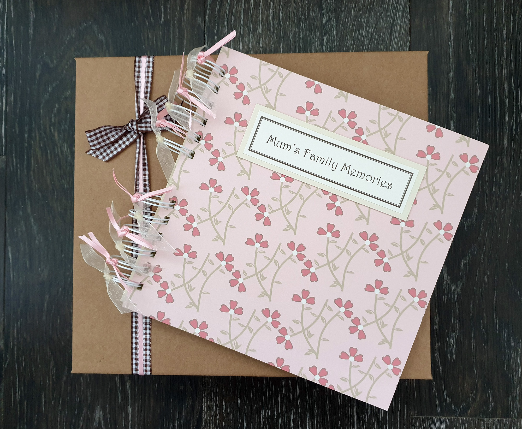 Mum photo album, pink floral scrapbook - Keep It In A Frame 2021